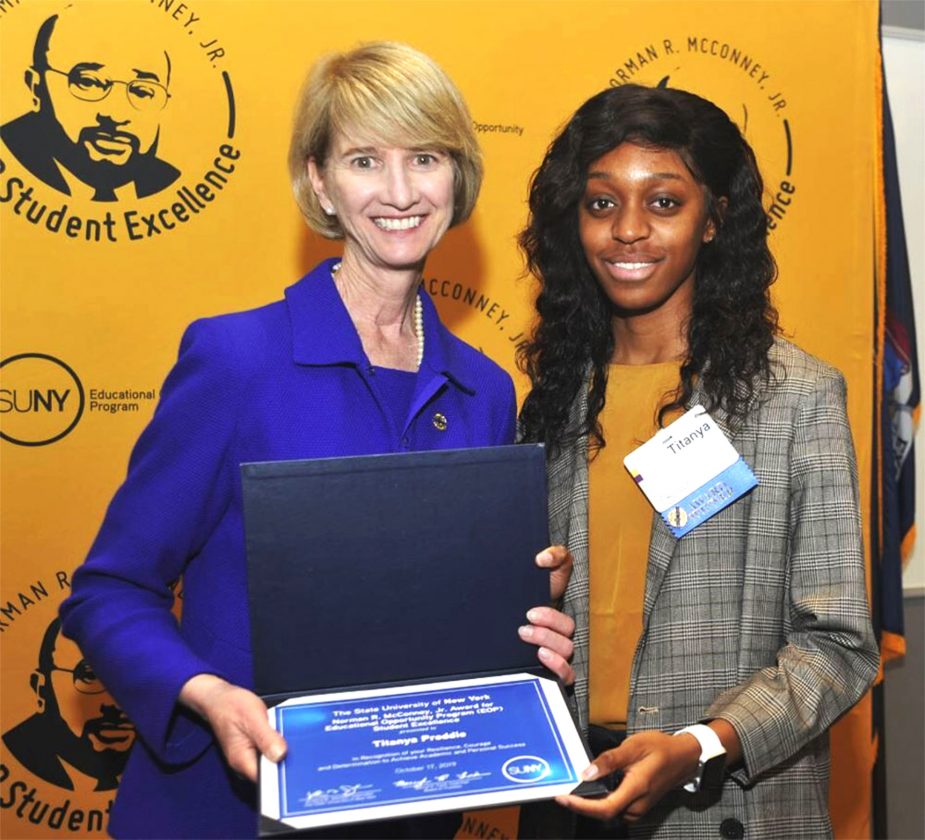 Preddie receives Fredonia’s first EOP student excellence award | News ...